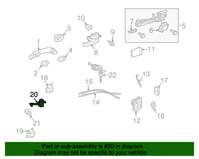 2008-2011 Lexus LX570 Door Check 68610-60111 | OEM Parts Online