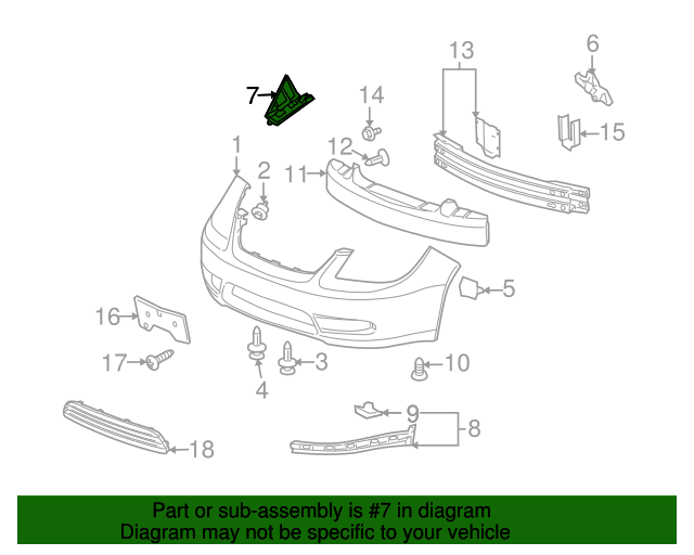 2005-2010 GM Passenger Side Front Bumper Fascia Upper Outer Bracket ...