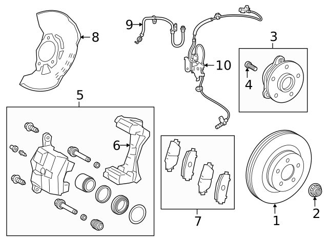 04465-47080 - Brake Pads Front - 2016-2022 Toyota | OEMGenuineParts.com