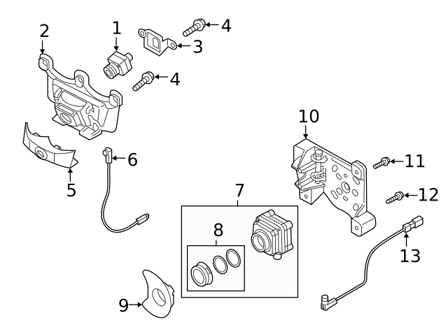 4K0-971-192-C - Park Assist Camera Wiring Harness 2020-2024 Audi ...