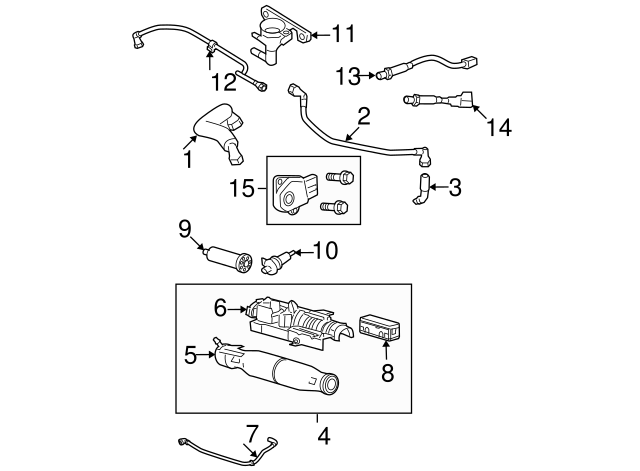 2004-2006 Ford Hose & Tube Assembly 3L3Z-6A664-AA | GetOEMParts.com