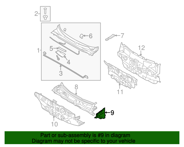 64585-2P000 - Panel Extension 2011-2012 Kia Sorento | Kia.Parts Store