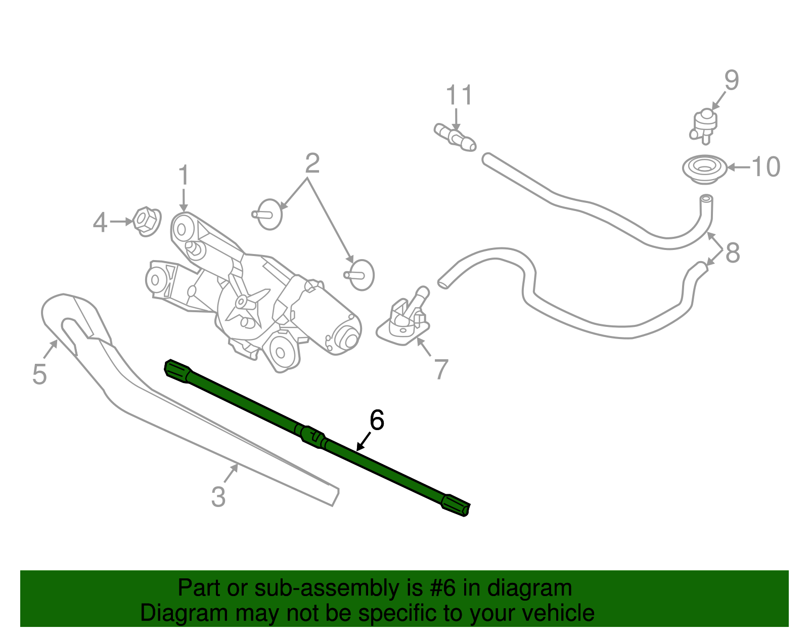 31349857 - Wiper Blade - rear - 2016-2020 Volvo | Volvo OEM Parts Direct