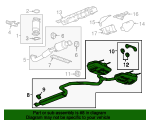 2011 Buick Regal Exhaust Pipe 23415333 | GMPartsDirect.com