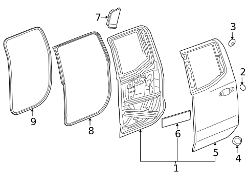 Door & Components for 2020 Chevrolet Silverado 1500 | GM Car Parts Online