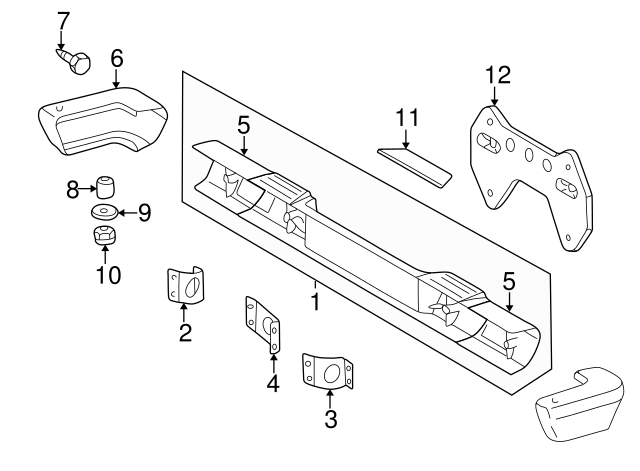 2002-2005 Mercedes-Benz Bumper End Cap 463-885-03-33 | AutoNationParts.com