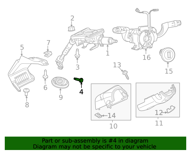 2014-2021 Ram Steering Column Lower Bolt 68118641AA | TascaParts.com