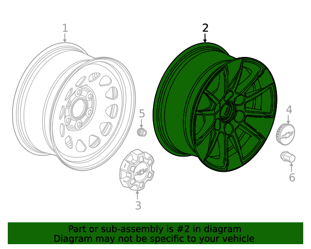 2020-2024 GM F Wheel (Replaces Part Number 84799394) Offered as a ...