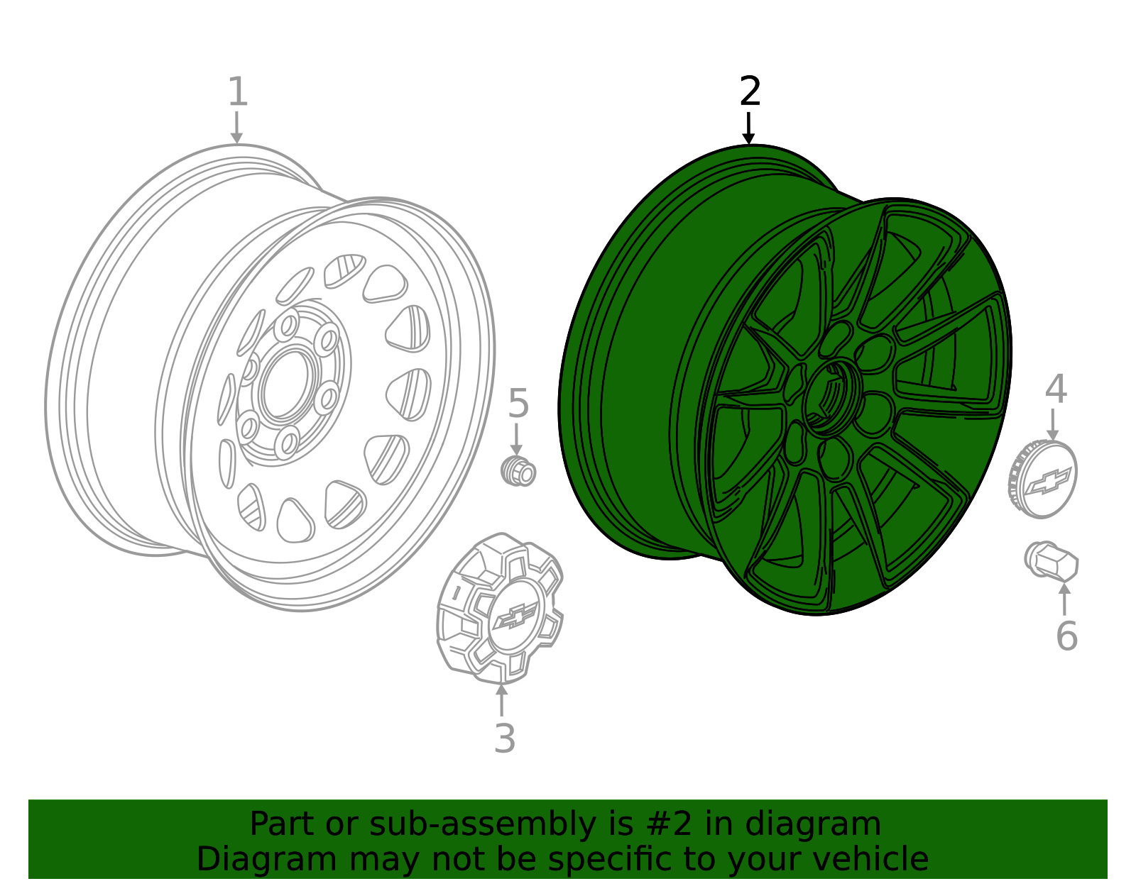 2019-2024 Chevrolet Wheel, Alloy 23376221 | GM Parts Center