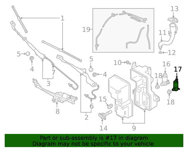 32237969 - Headlight Washer Pump 2019-2024 Volvo | AutoNation Parts