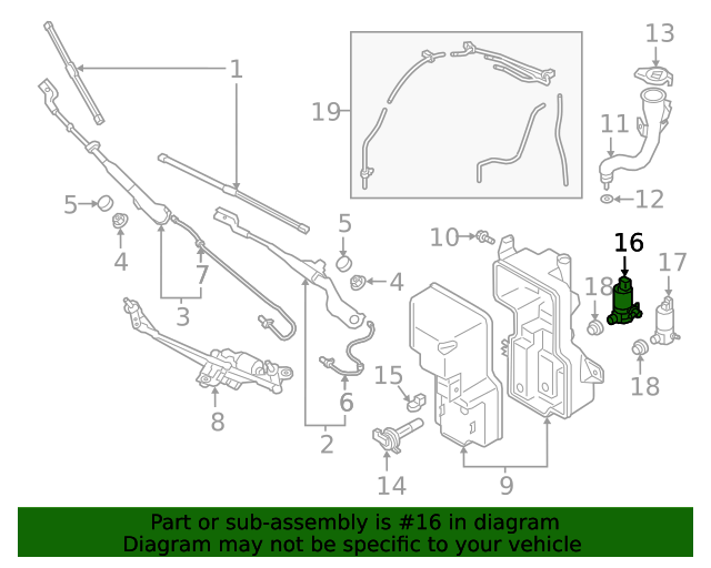 31693155 - Windshield Washer Pump 2019-2024 Volvo | AutoNation Parts