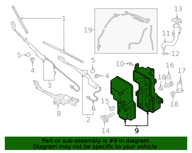 32274693 - Washer Reservoir - 2019 2020 Volvo XC40 | Volvo OEM Parts Direct