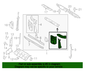 Genuine OEM Ford Part - Radiator Support Side Panel HC2Z-16153-B ...