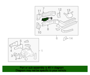 2006-2018 Toyota Frame Side Member Reinforcement 57017-0R010 | Toyota ...