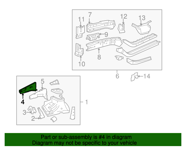 2006-2018 Toyota RAV4 Upper Rail 53708-0R010 | Toyota Parts Center
