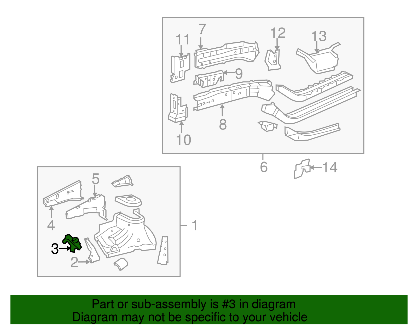 2006-2012 Toyota RAV4 Fender Extension Panel 53813-0R010 | Toyota Parts ...