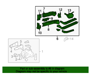 2006-2018 Toyota RAV4 Frame Side Member Assembly 57101-0R010 | Toyota ...