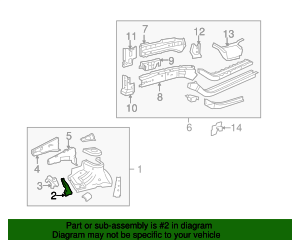 2006-2018 Toyota RAV4 Fender Apron Extension 53714-0R011 ...