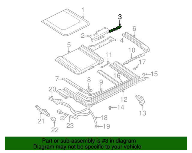 81679-38000 - Sunroof Slide - 1999-2006 Hyundai | World OEM Parts Hyundai