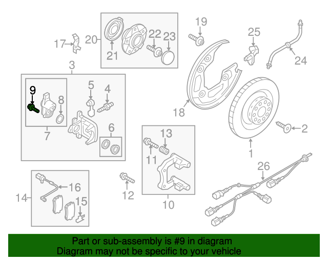 2008-2020 Audi Adjust Motor Screw N-102-855-06 | Audi OEM Parts