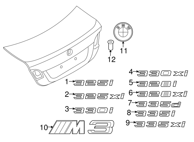 Genuine BMW 51-14-7-157-560 | Nameplate | FREE Shipping on Most Orders ...