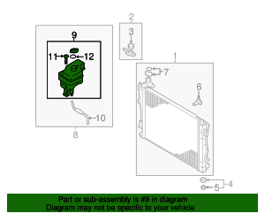 2011-2017 Hyundai Engine Coolant Reservoir 25430-2T000 ...