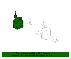 38100-TK8-A01 - Horn Assembly (Low) - 2011-2017 Honda Odyssey | Honda ...