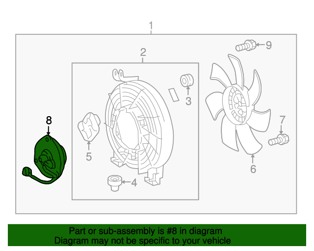 2008-2021 Toyota Land Cruiser Fan Motor 88550-60110 | Toyota Parts
