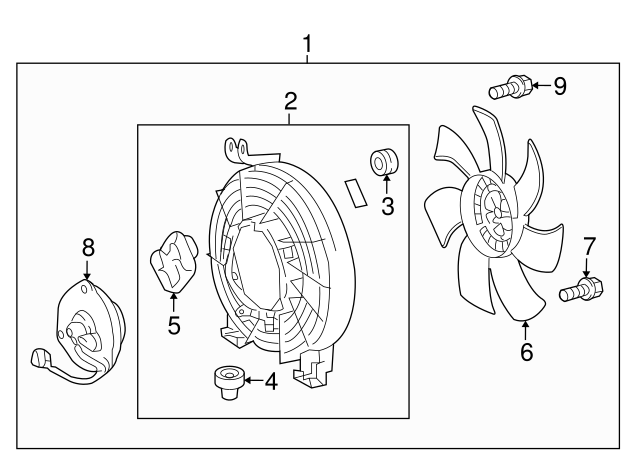2008-2021 Toyota Land Cruiser Fan Assembly 88590-60082 | OEM Parts Online