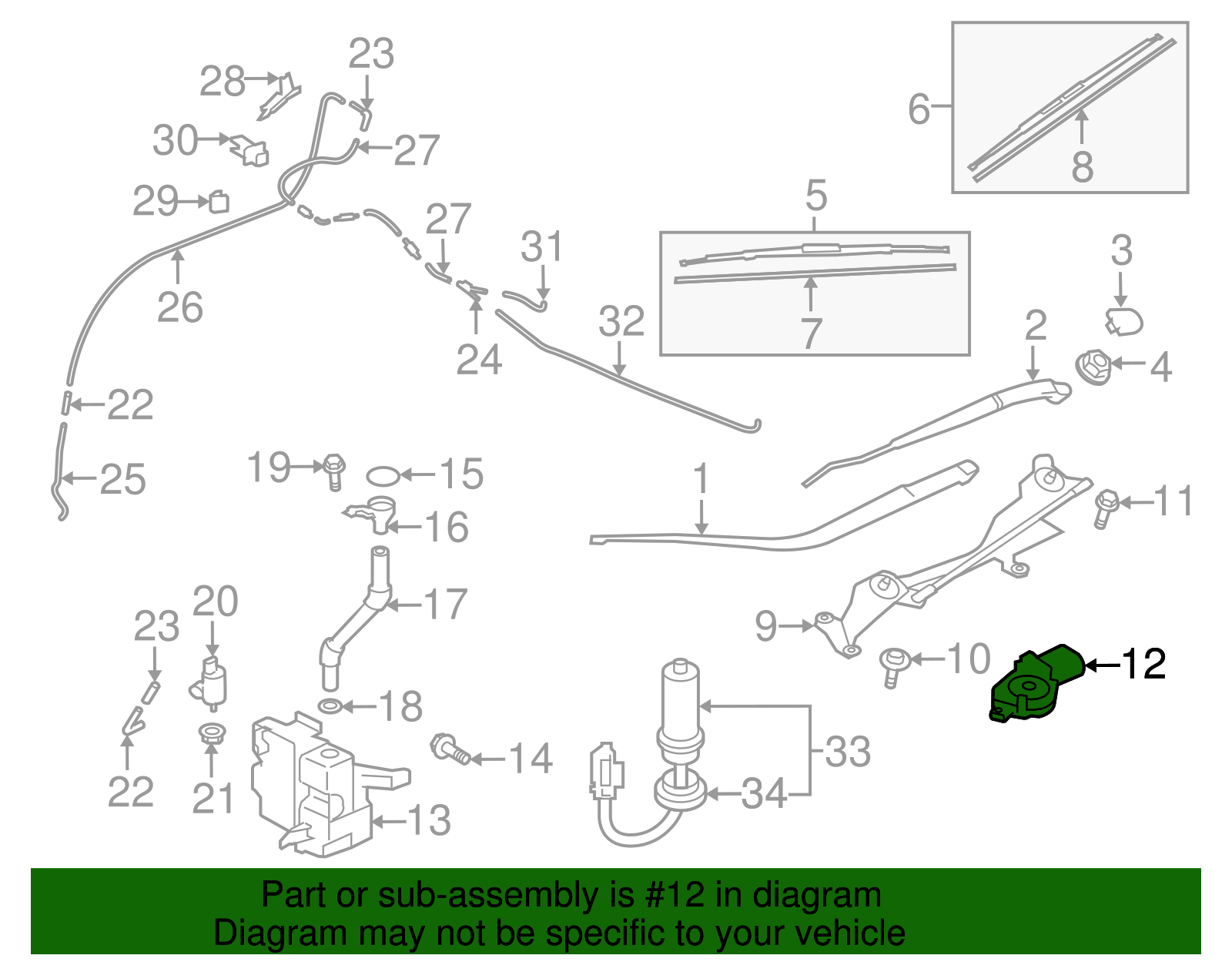 2014-2022 Mitsubishi Wiper Motor 8250B085 | Retail Performance Auto Parts