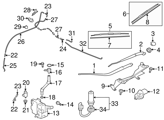 8260A217 - Washer Pump 2011-2023 Mitsubishi | Mitsubishi Direct Parts