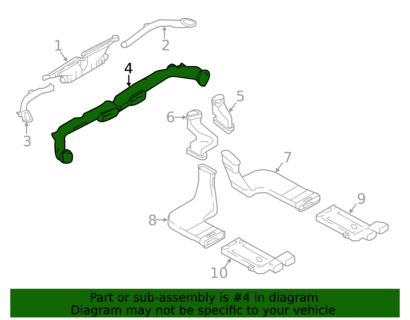 27860-5RB0A - Center Duct 2018-2019 Nissan Kicks | Nissan Parts ...