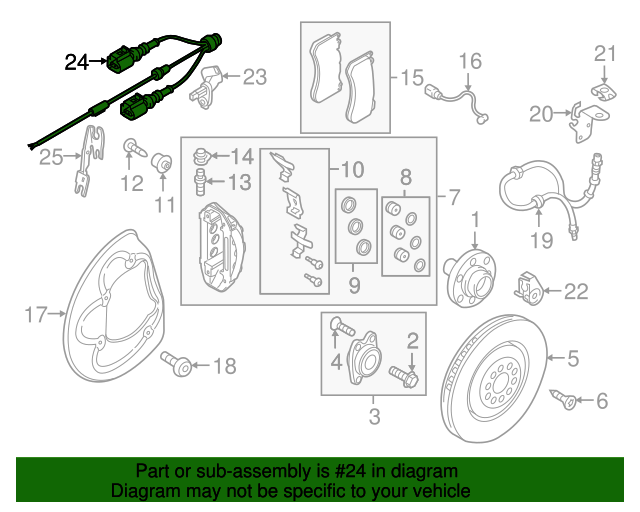 2015-2018 Audi ABS Wheel Speed Sensor Wiring Harness 4G0-972-251-K ...