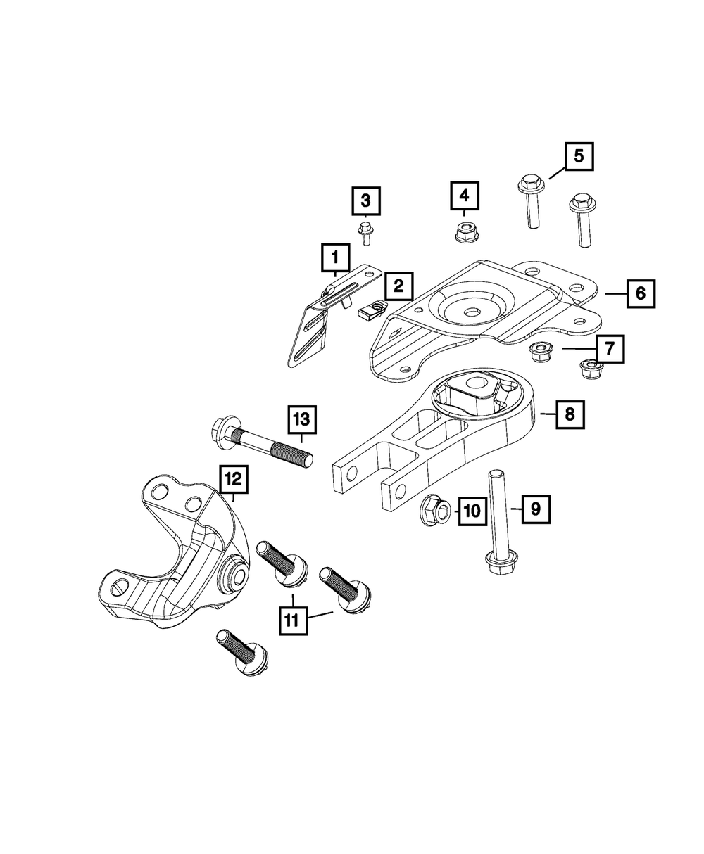 2014-2018 Jeep Cherokee Engine Mount 68256971AB | My Mopar Parts