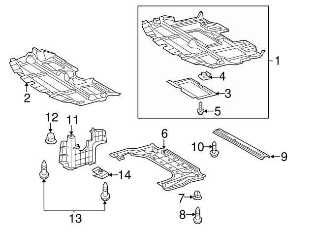 51442-30181 - Rear Shield 2006-2013 Lexus | AutoNationParts.com
