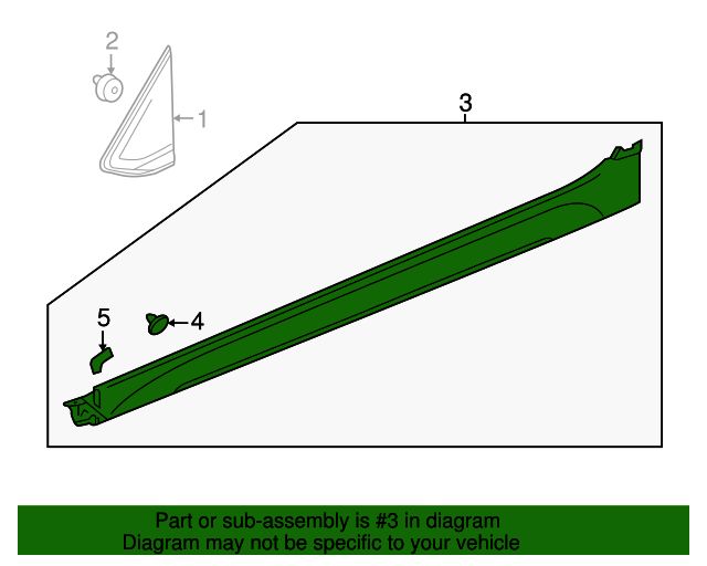 2017-2021 Chevrolet Spark Passenger Side Rocker Panel Molding 42457829 ...