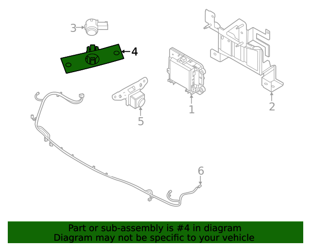 2021-2024 Nissan Rogue Park Sensor Cover 28533-6RB0C | Boro Nissan Parts