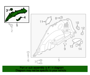 85730-D9000BGJ - Lower Quarter Trim 2017-2019 Kia Sportage | Kia.Parts ...