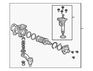 2004-2007 GM Hydraulic Rack and Pinion Steering Gear Assembly with ...