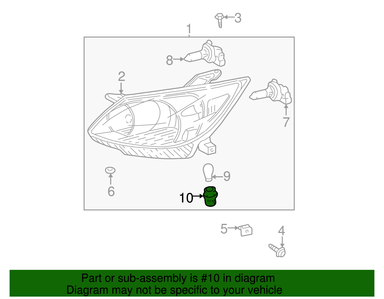 1995-2008 Toyota 1995-2008 Toyota - Turn Signal Light Socket (Front ...