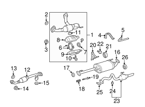 2005-2009 Lexus GX470 Converter & Pipe 17410-50450 | OEM Parts Online