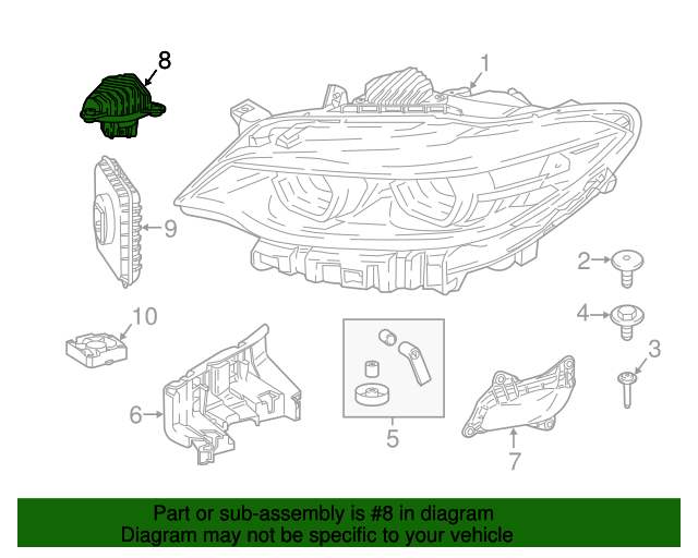 63-11-7-494-852 - Headlight Control Module 2018-2021 BMW ...
