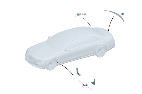 Exterior Detachable Parts for 2021 Mercedes-Benz Maybach S 580 ...
