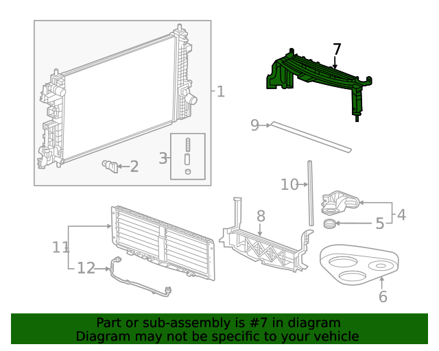 2021-2023 Chevrolet Trailblazer Radiator Air Upper Baffle 60005609 GM ...
