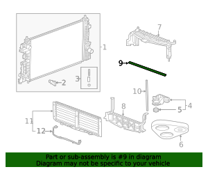 42752073 - Upper Radiator Air Baffle 2020-2024 GM | AutoNationParts.com