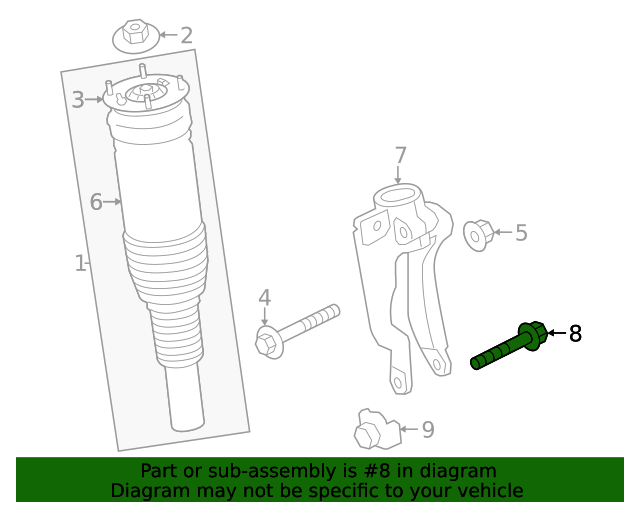 LR034230 - Lower Control Arm Mount Bolt 2013-2023 Land Rover | Land ...