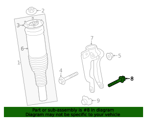 2013-2023 Land Rover Lower Control Arm Mount Bolt LR034230 | OEM Parts ...