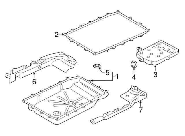 2017-2024 Ford Automatic Transmission Oil Pan Gasket HL3Z-7A191-B ...