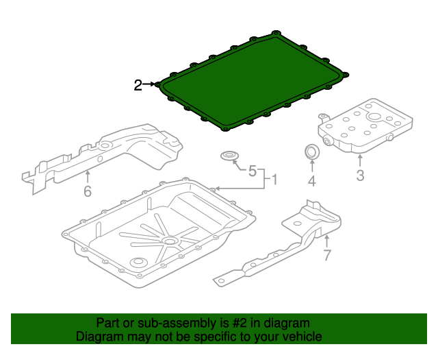2017-2024 Ford Automatic Transmission Oil Pan Gasket HL3Z-7A191-B ...