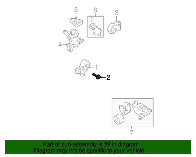 21920-2F000 - Front Mount Bolt 2007-2009 Kia | Kia.Parts Store